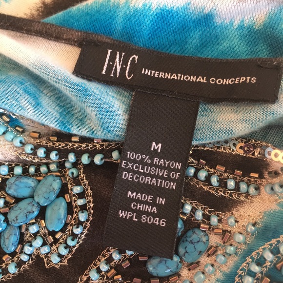 INC International Concepts | Tops | Inc Long Sleeve Statement Tie Dye ...